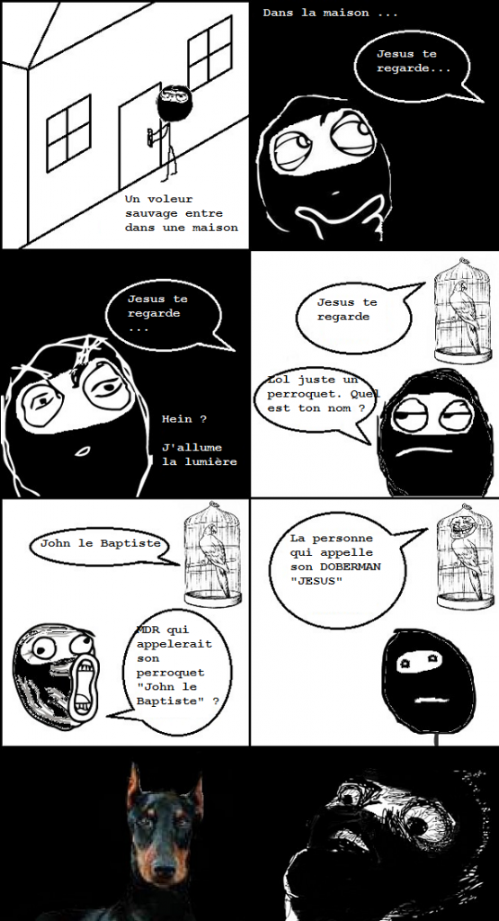 Jesus te regarde - Oh crap - Rage Comics Francais, Troll face
