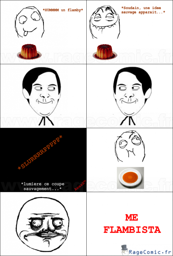 Me Flambista - Me gusta - Rage Comics Francais, Troll face